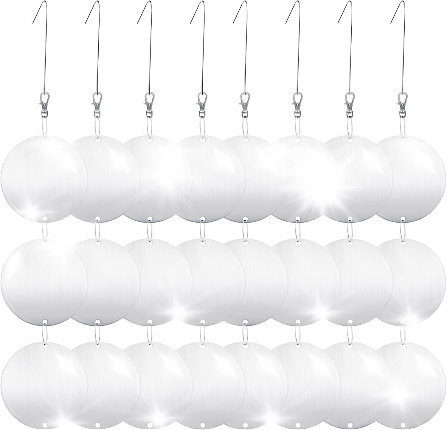 Reflective Bird Scare Discs Set, 24PCS Large Double-Sided Bird ...