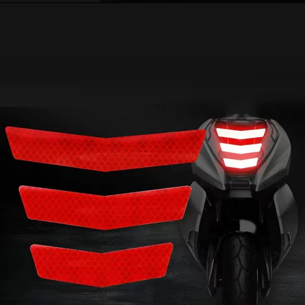 Reflective Car Motorcycle Trapezoidal Arrow Tail Fender Bumper Stickers ...