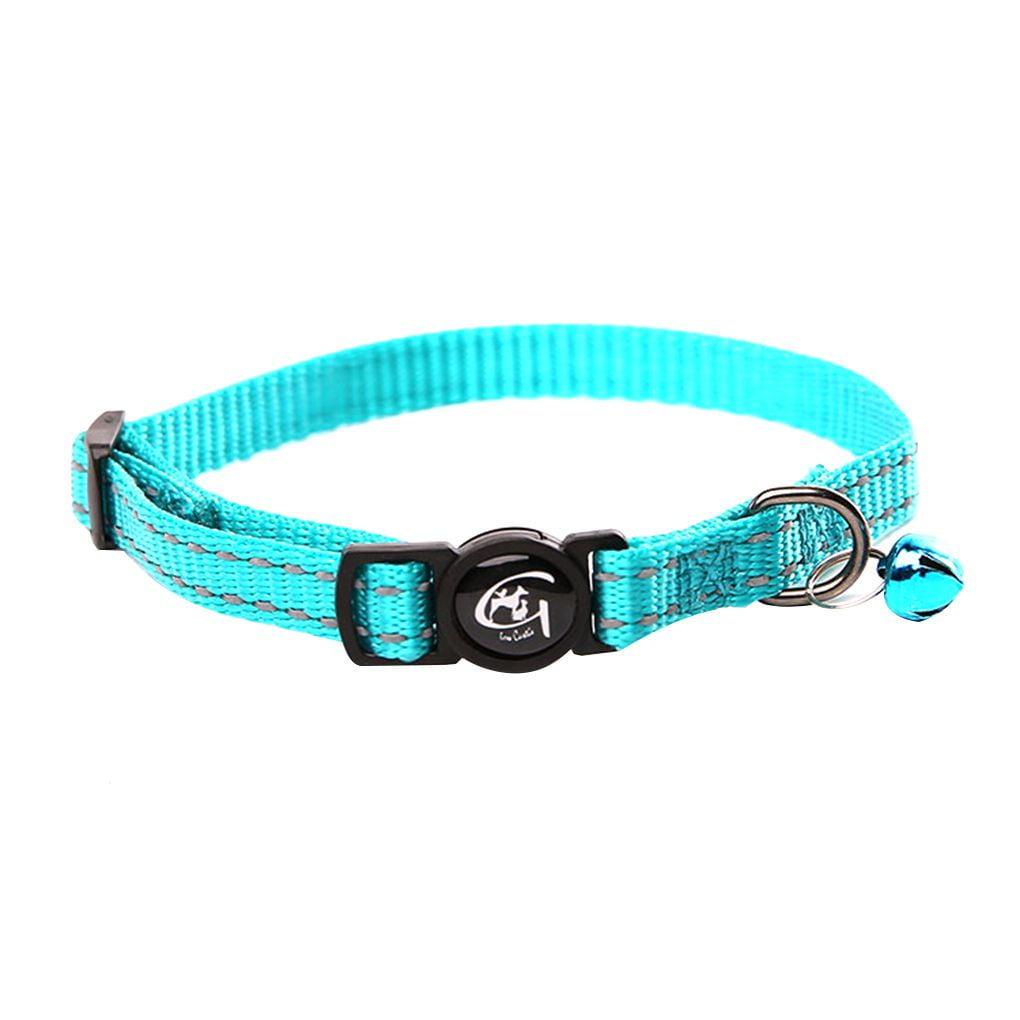 Reflective Cat Collar with Bell Nylon Pet Neck Belt Collar Strip Puppy ...