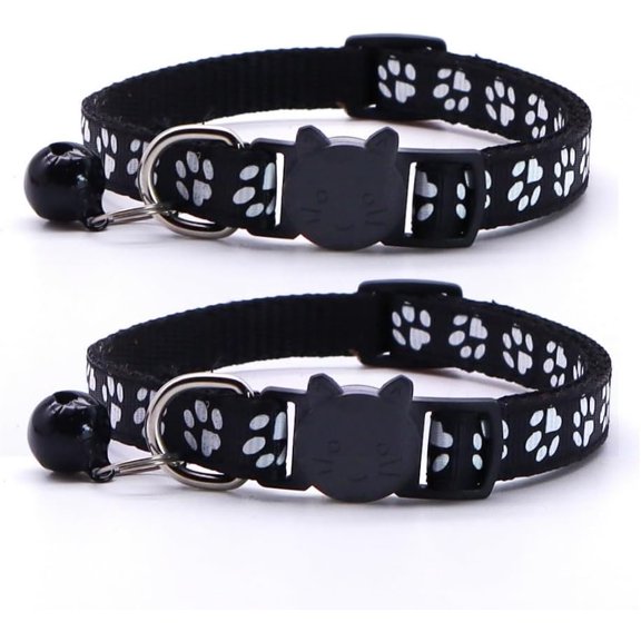 Cute Flower Embroidery Breakaway Kitten Collar with Bells,Cat Collars ...