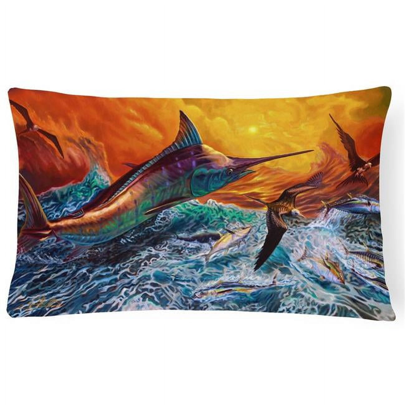 Reflective Chaos Blue Marlin Canvas Fabric Decorative Pillow - Walmart.com
