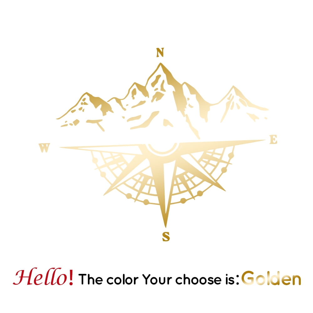 Reflective Color Mountain Compass Car Sticker For Van Camper Body Side ...