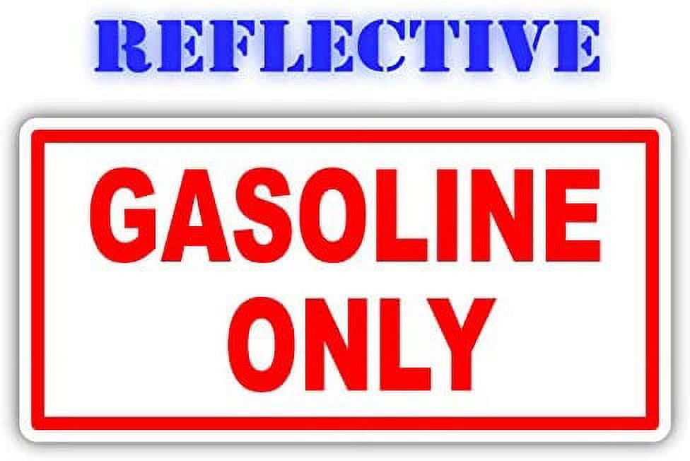 Reflective Diesel Fuel Only Gasoline Only Mixed Fuel Only Vinyl Decal ...
