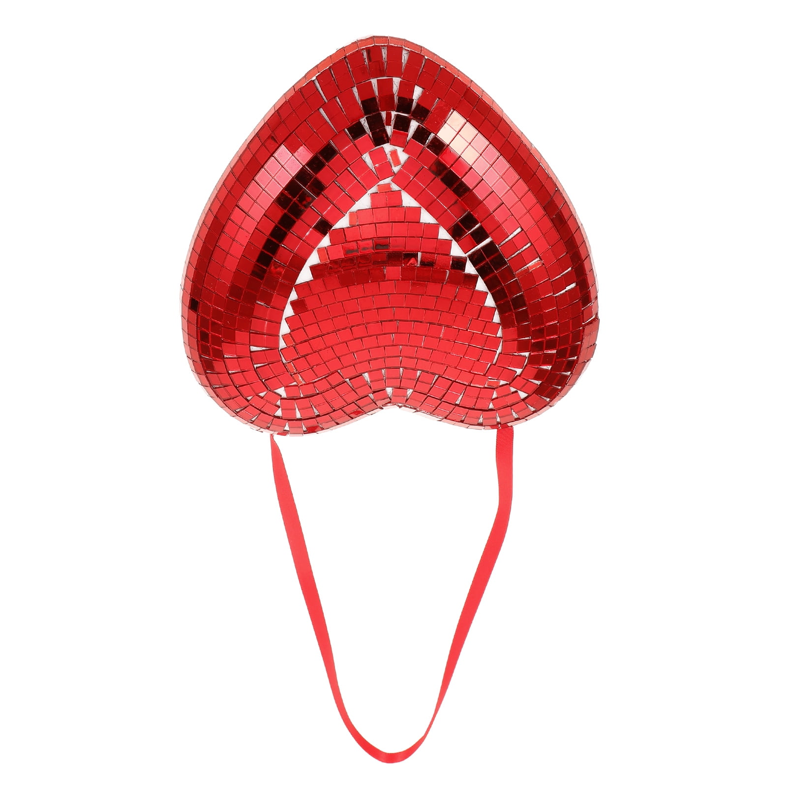 Reflective Disco Ball Heart Shaped Disco Ball with Ribbon Valentine's ...