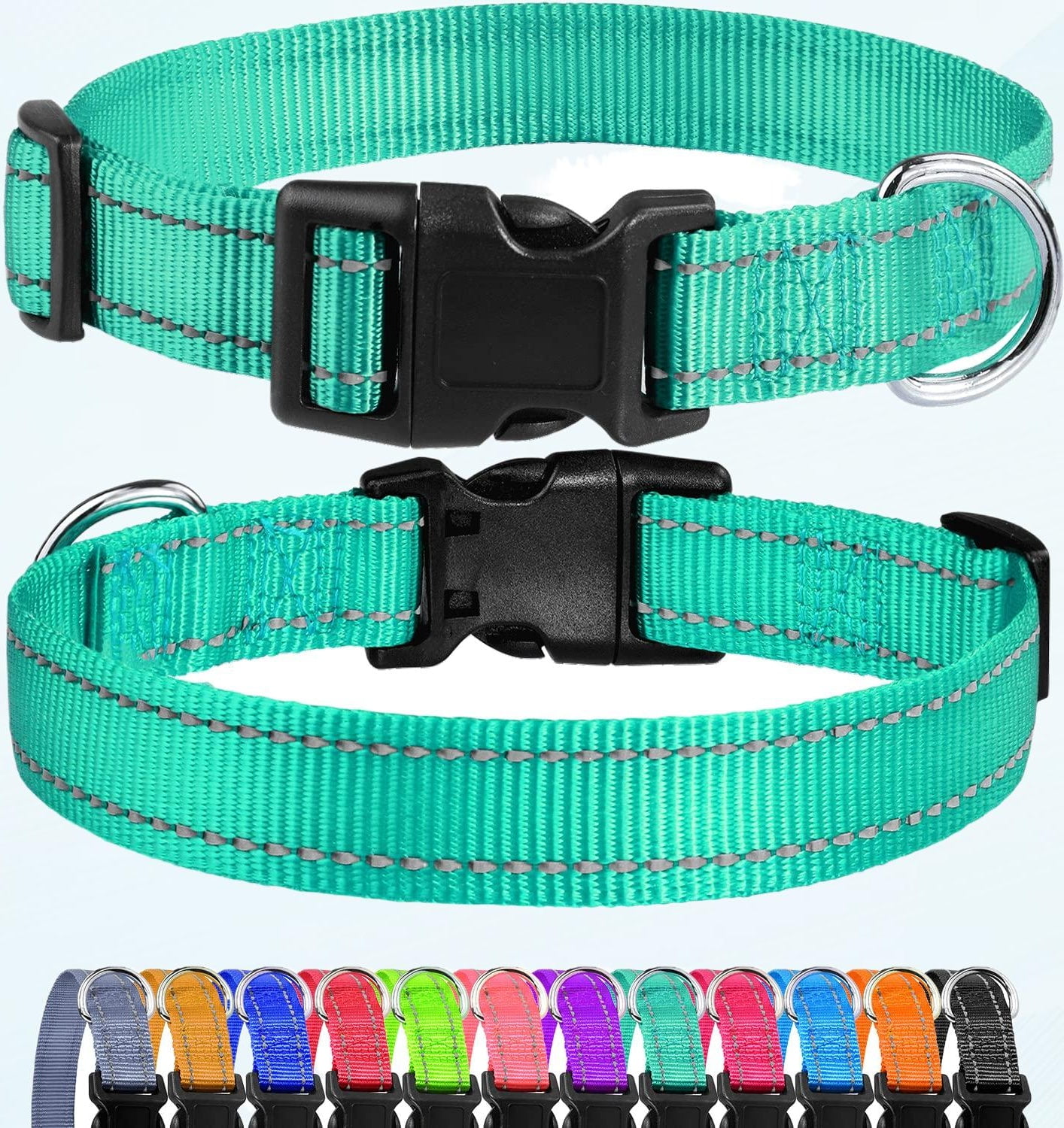 Reflective Dog Collar, Sturdy Nylon Collar for Puppies and Extra Small ...