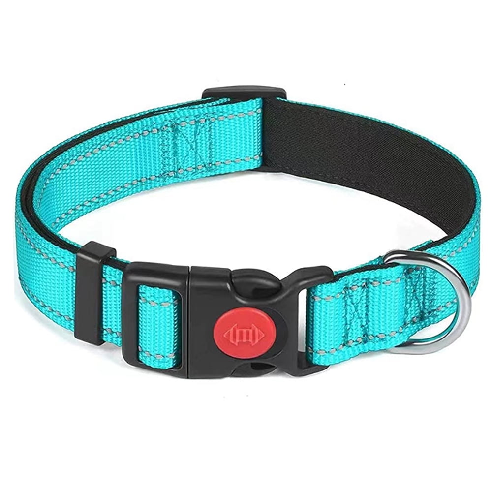 Reflective Dog Collar with Safety Locking Buckle, Adjustable Nylon Pet ...
