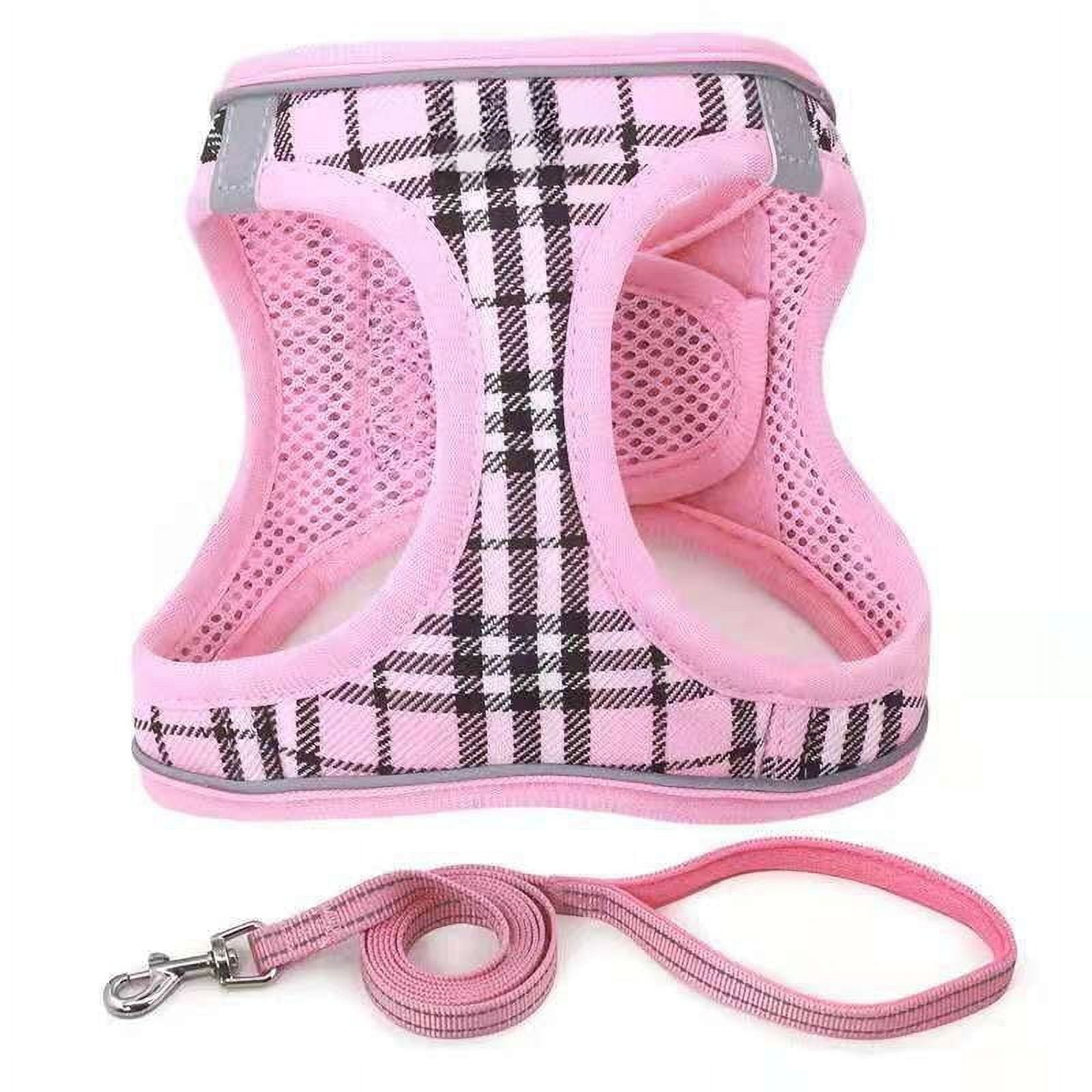 Reflective Dog Harness and Leash Set Soft Mesh Pet Puppy Cat Comfort Padded Vest No Pull ...