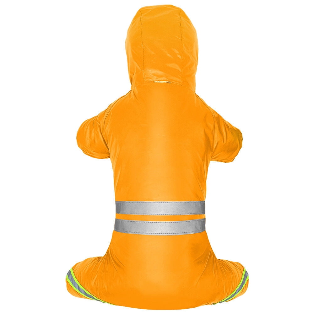 Reflective Dog Rain Coat Dog Hooded Lightweight Jacket Waterproof Pet ...