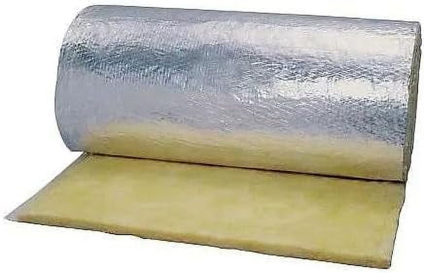 Reflective FRK FOIL Faced Fiberglass Duct Insulation HVAC Pipe Wrap 2 ...