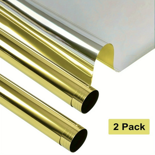 2 Set Reflective Glass Tint Mirror Window Film See Out Not in UV Sun ...