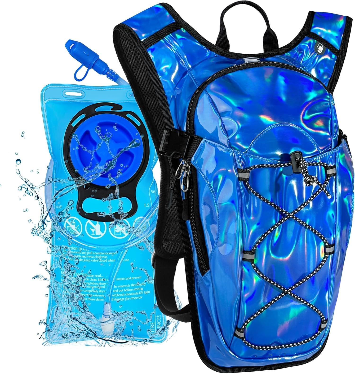 Reflective Hydration Backpack, Hydration Pack - Water Backpack with 2L ...