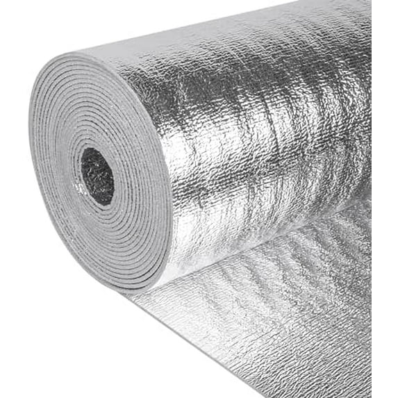 Reflective Insulation Roll 24in x 25Ft (3mm) Foam Core Radiant Barrier ...