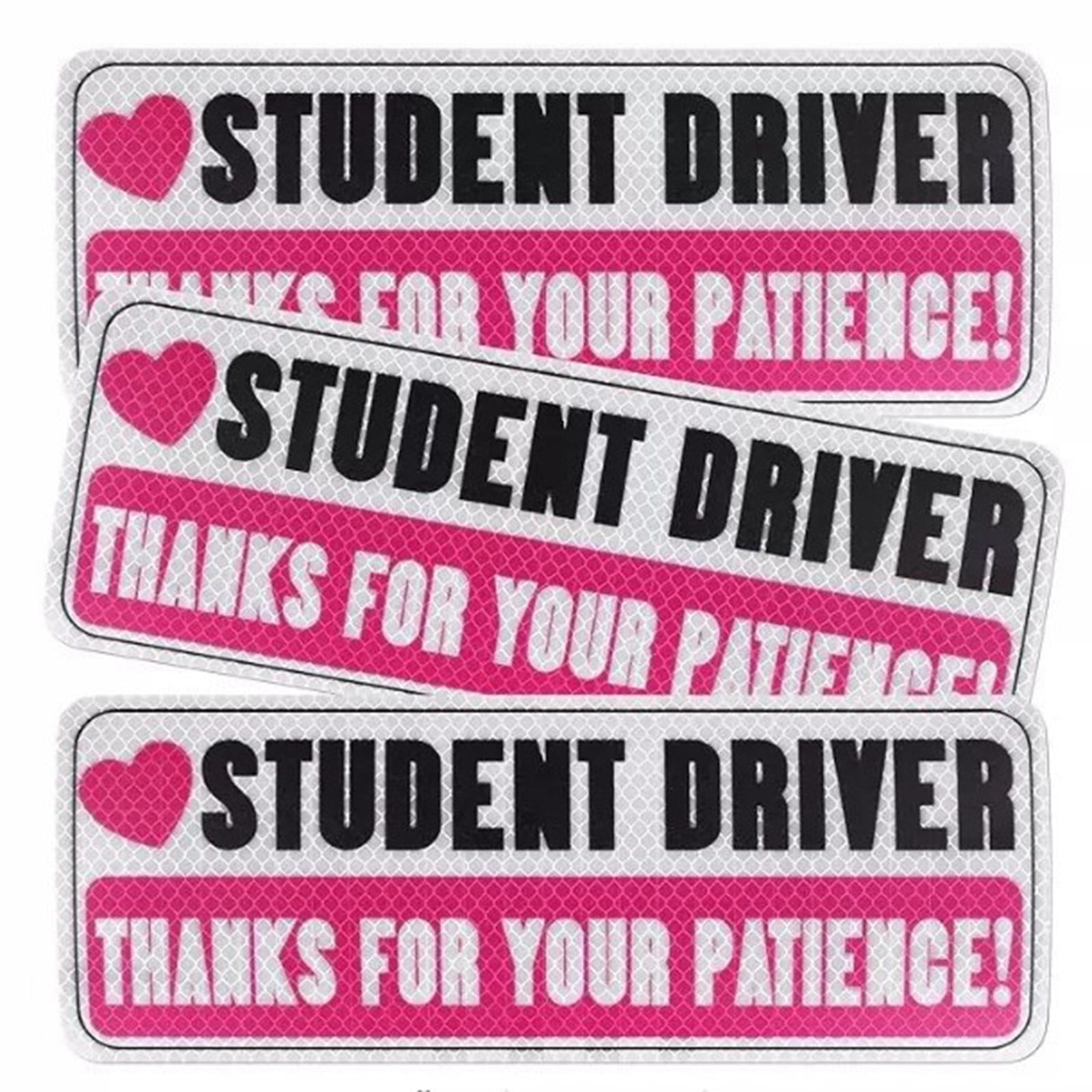 Reflective Internship Car Sticker Removable Rear Window Warning Decal ...