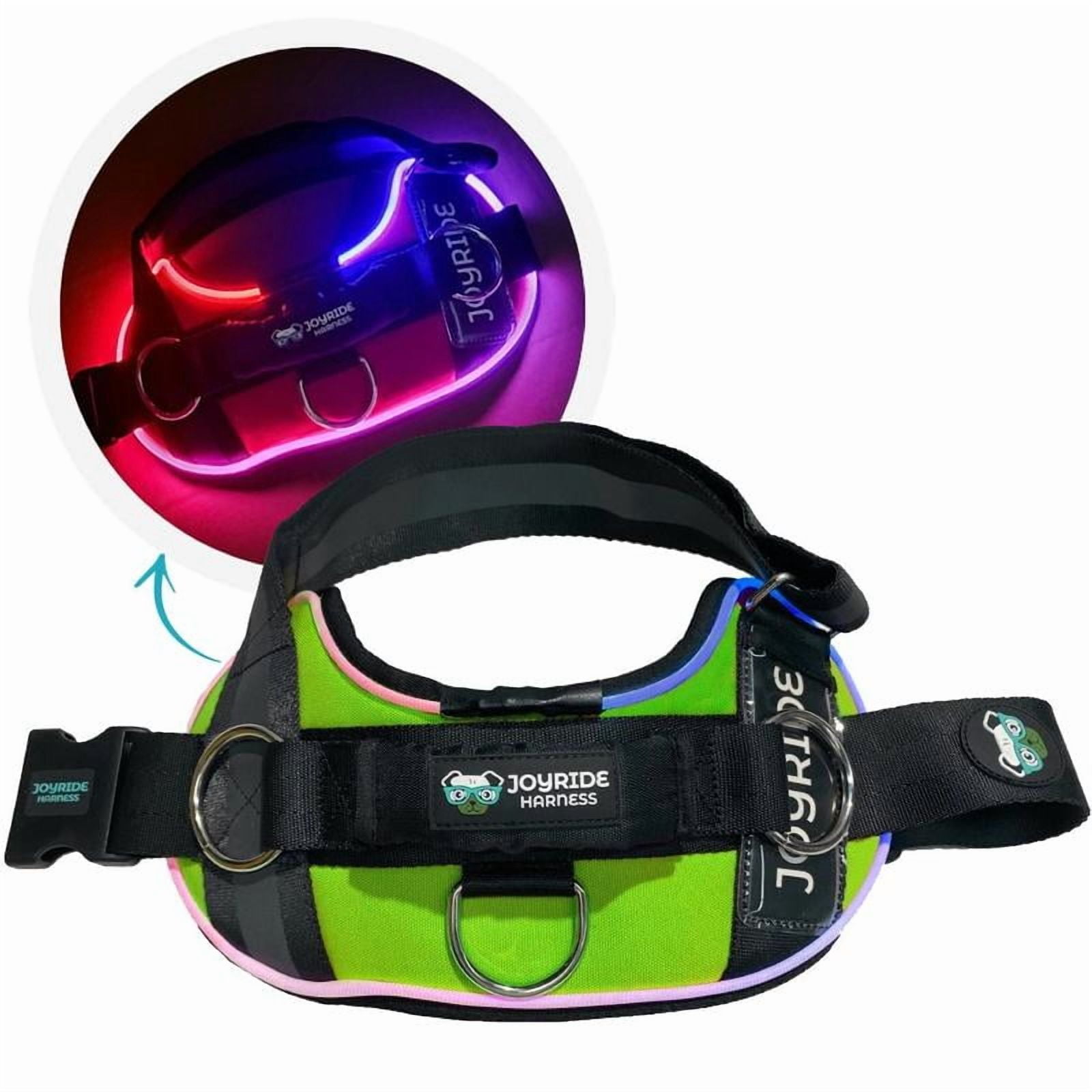 Reflective LED Light-Up Dog Harness with No-Pull Design, Custom Name ...