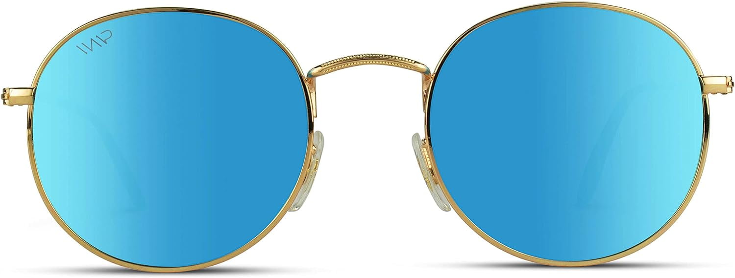 - Reflective Lens Round Trendy Sunglasses - Walmart.com
