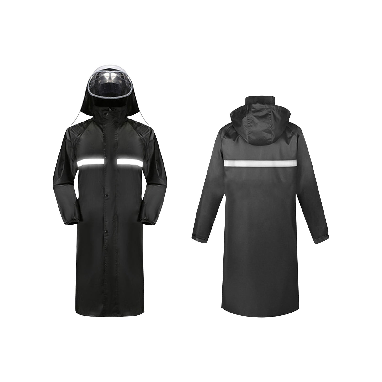 Reflective Long One-Piece Raincoat, Lightweight Single Layer Design ...