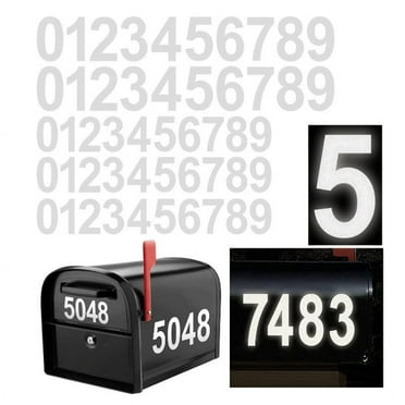 PPLoney 3 Inch Modern House Numbers 0-9 Self-Adhesive Metal Number ...