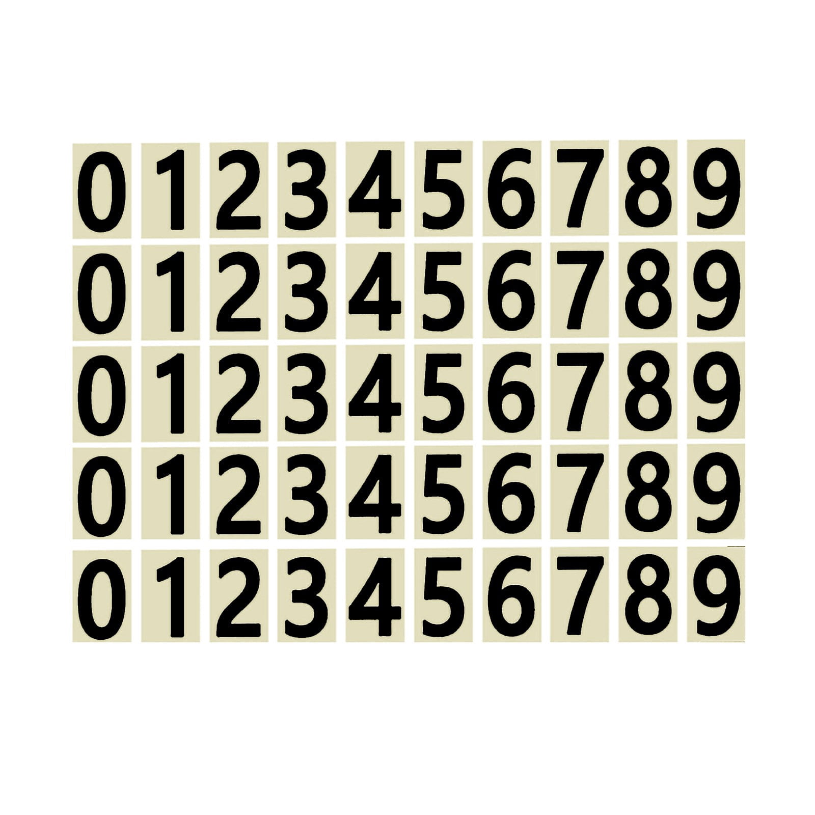 Reflective Mailbox Numbers for Outside - 5 Sets House Address Numbers ...