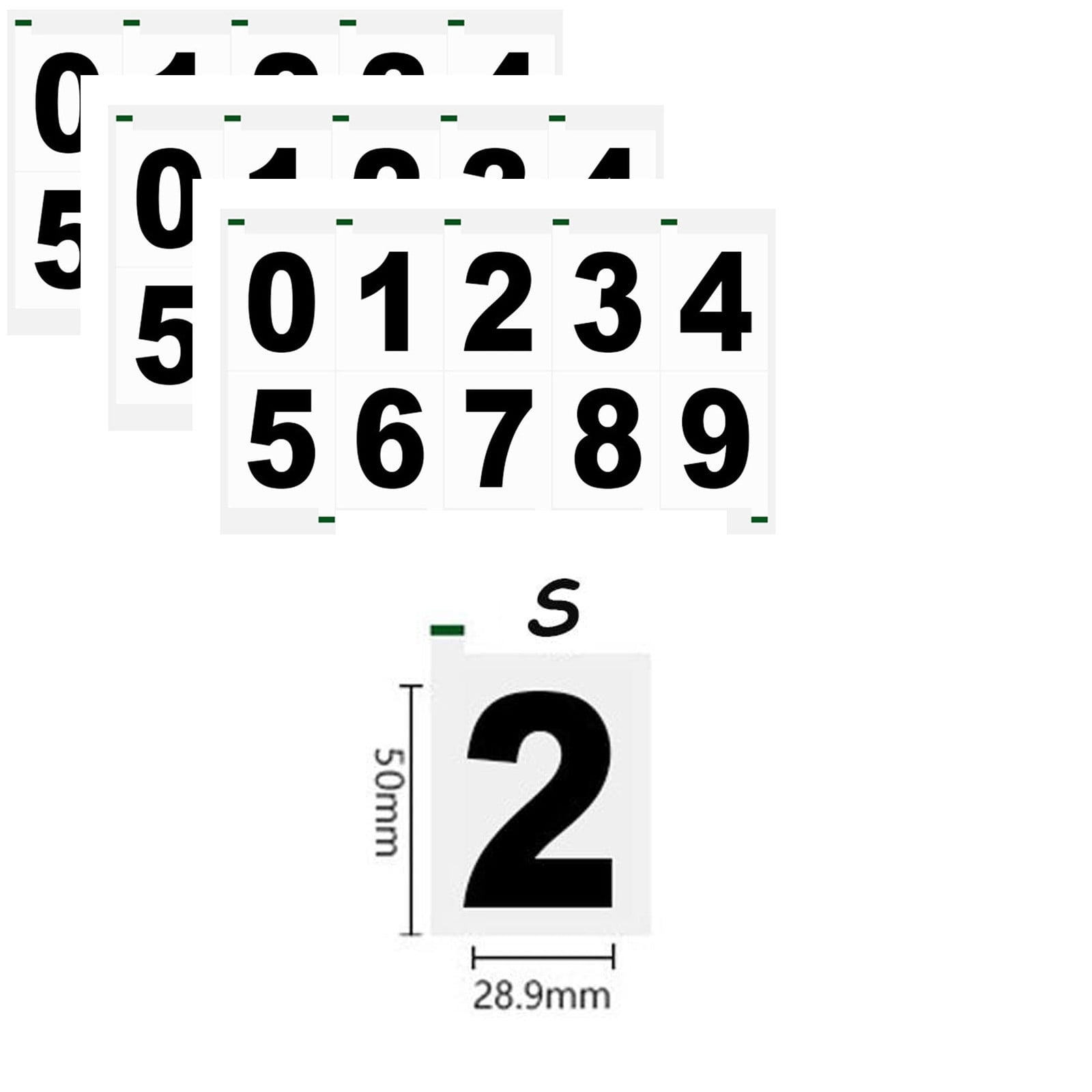 Reflective Numbers Stickers,Self Adhesive (3 Sets),Premium Decal Die ...