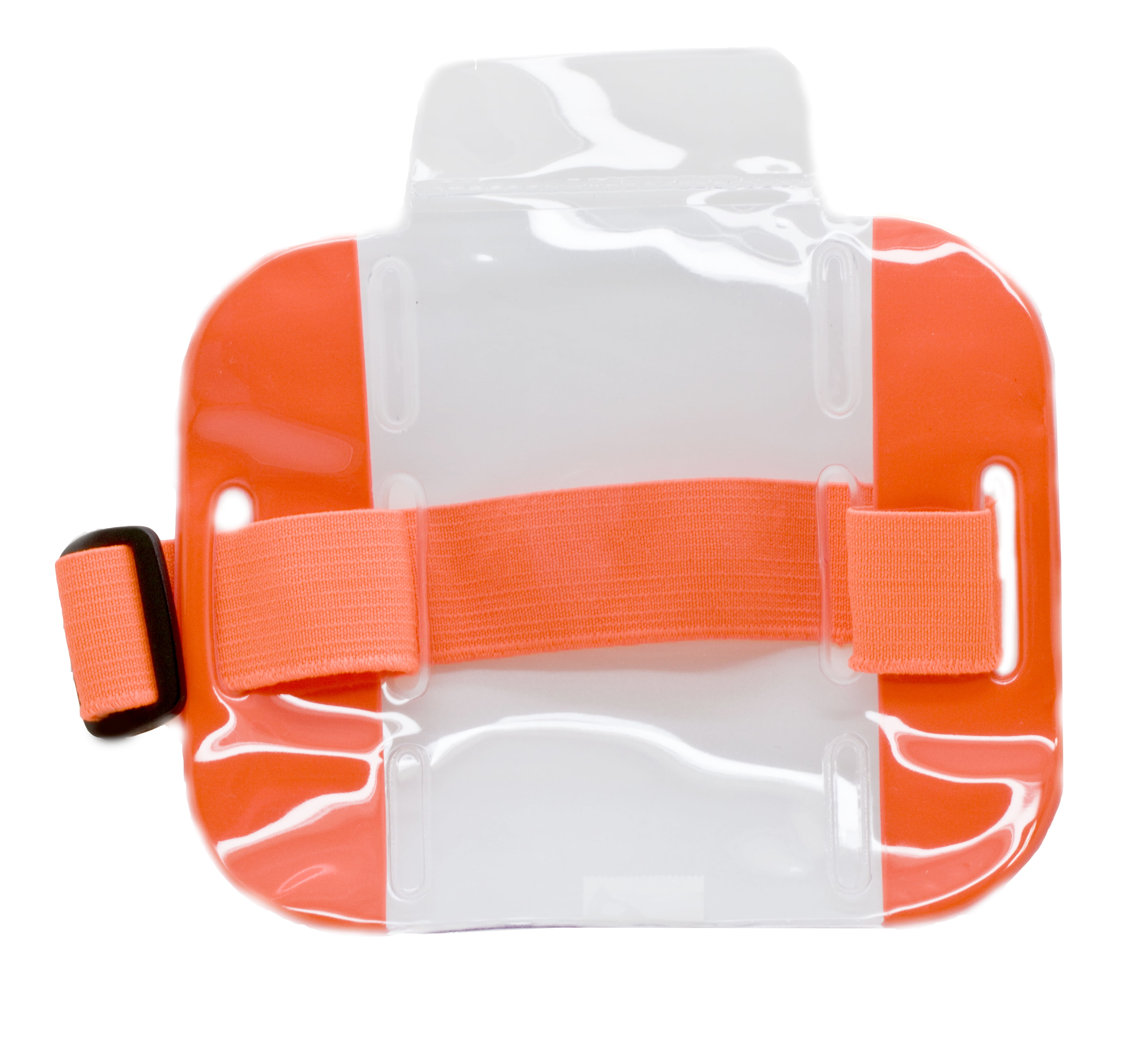 Reflective Orange Armband Badge Holder with Adjustable Strap - Pack of ...