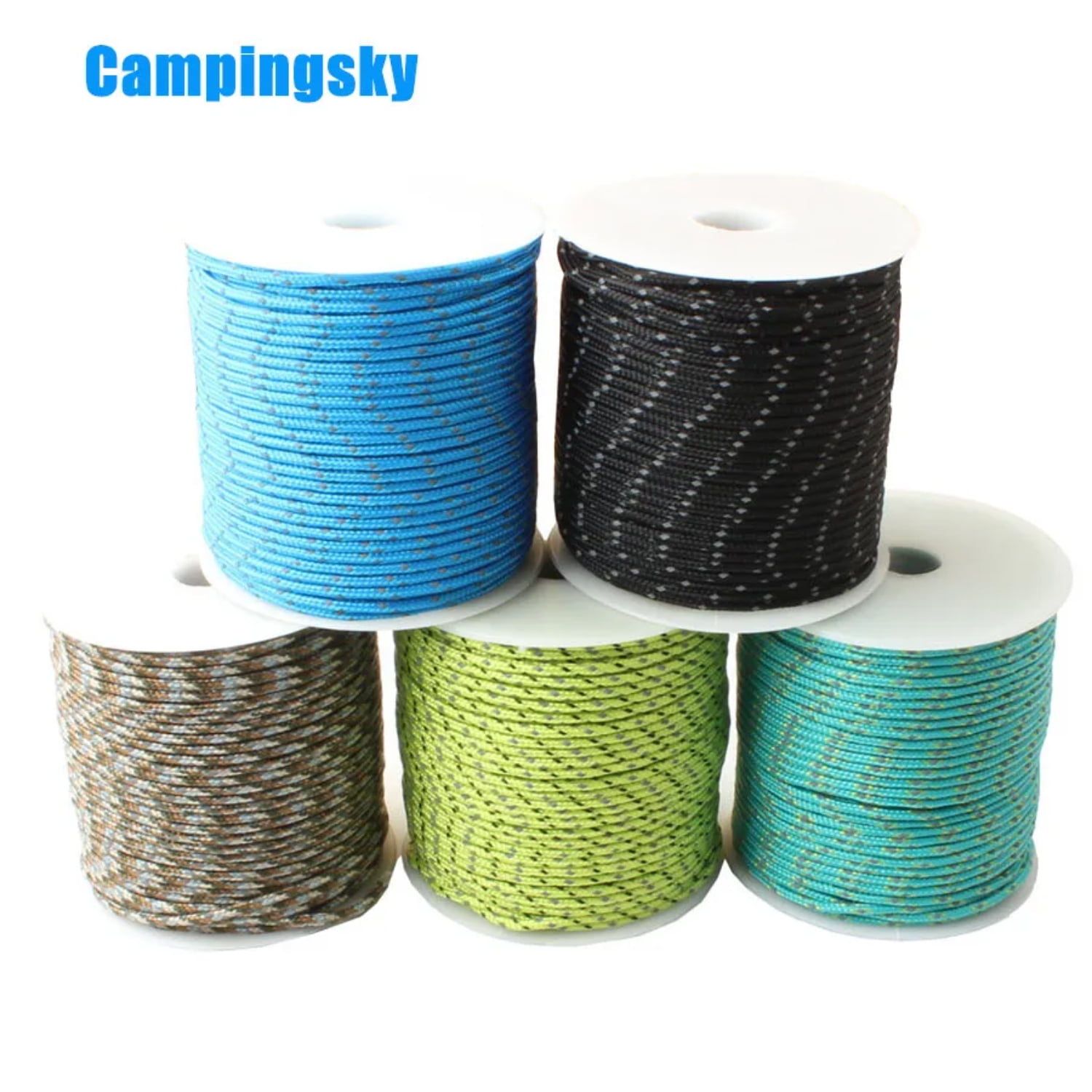 Reflective Paracord 2mm Paracord 3 Strand Core Outdoor Camping Rope ...