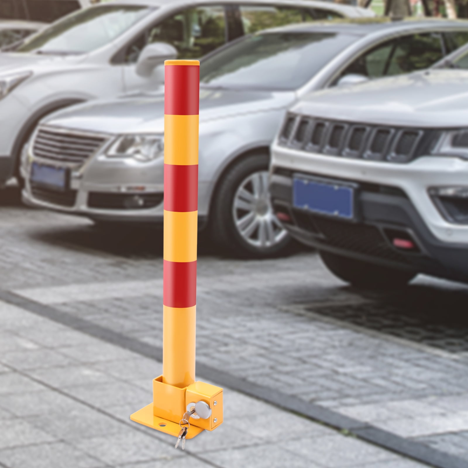 Reflective Parking Post, Automatic Locking Safety Bollard for Vehicle ...