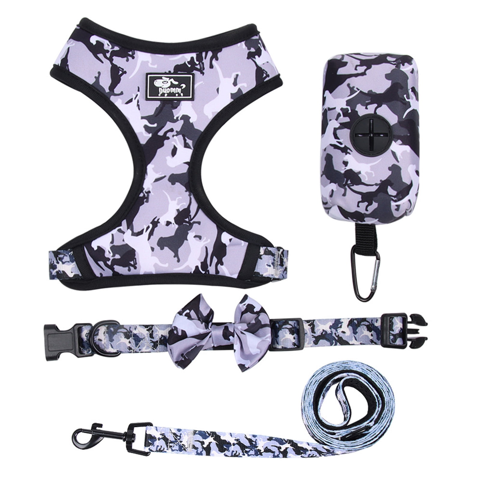 Reflective Pet Chest Strap Set Decorative Traction Leash Collar Kit ...