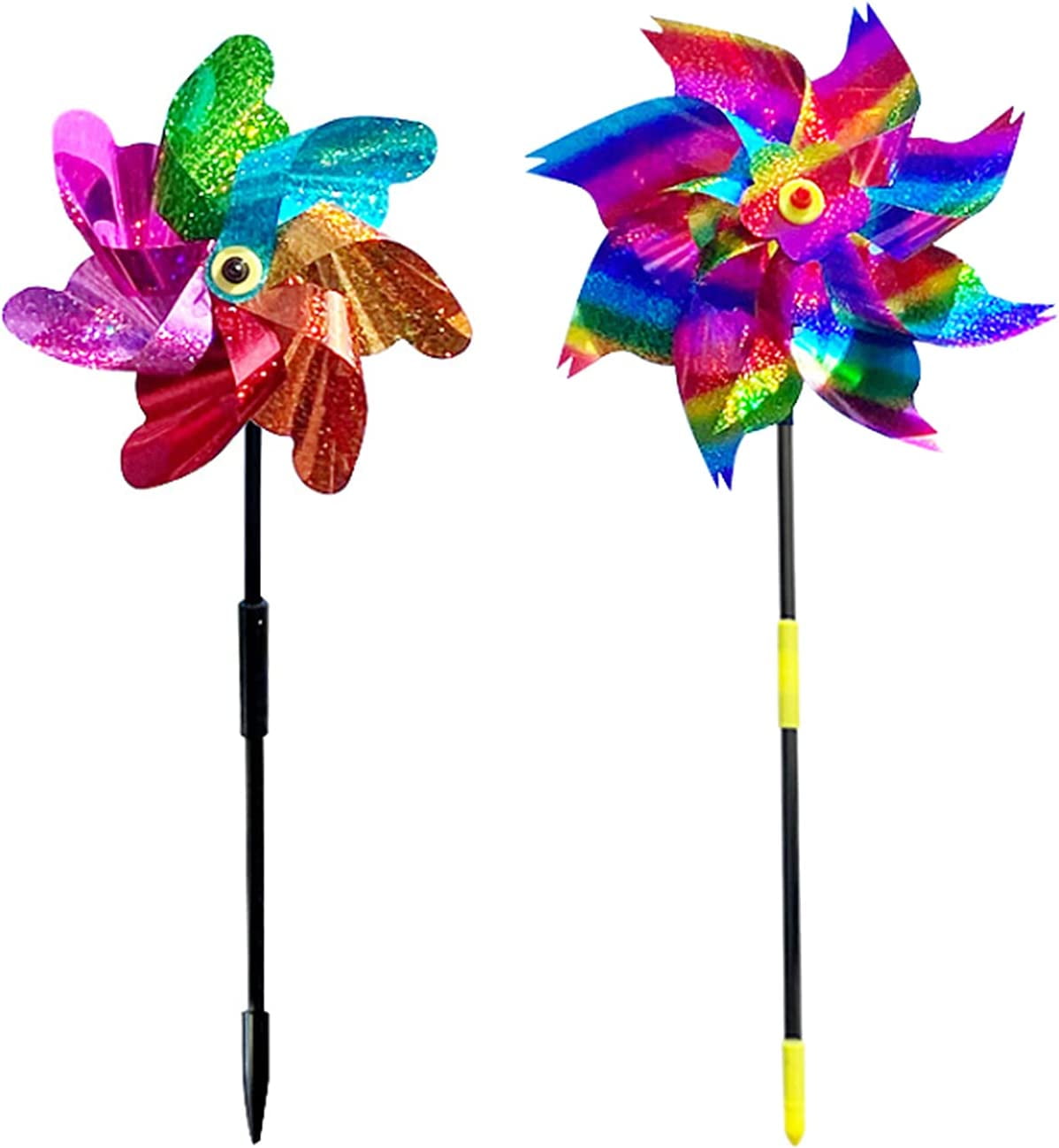 Reflective Pinwheels, 2/10pcs Rainbow Wind Spinners,Plastic Rainbow ...