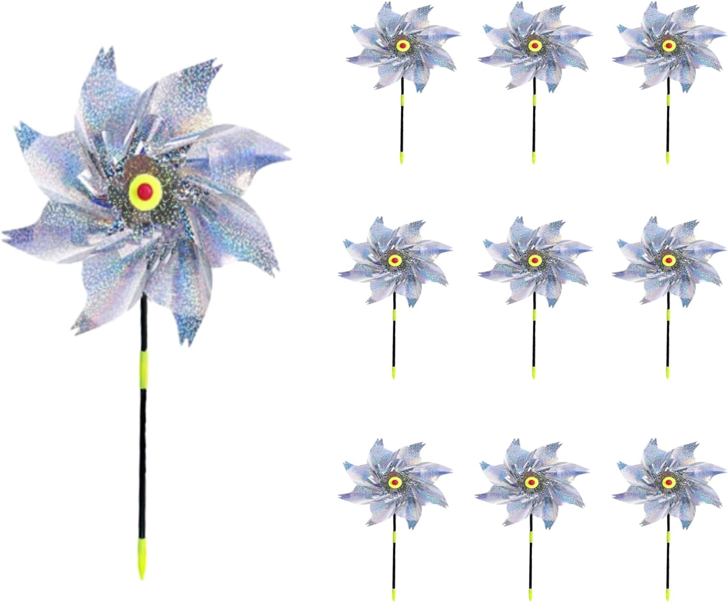 Reflective Pinwheels, Extra Sparkly Pinwheel for Garden Decor, Bird ...