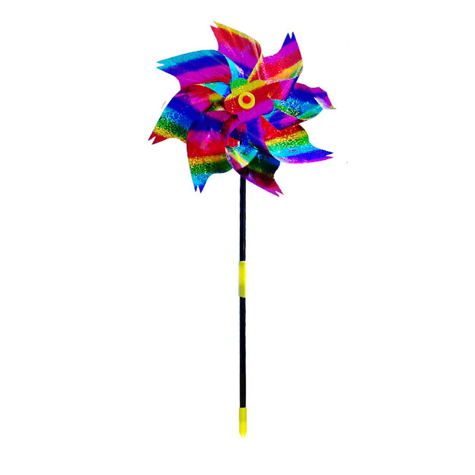 Reflective Pinwheels with Stakes Extra Sparkly Pin Wheel for Garden ...