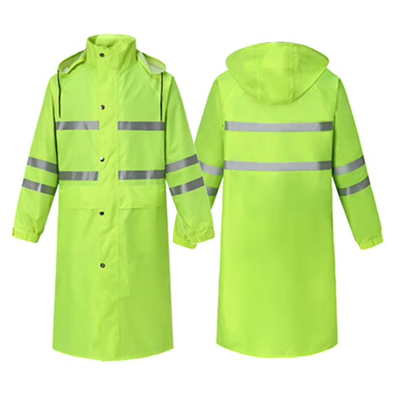 Reflective Rain Rain Gear High Long Rain Construction Rain Hooded Rain ...