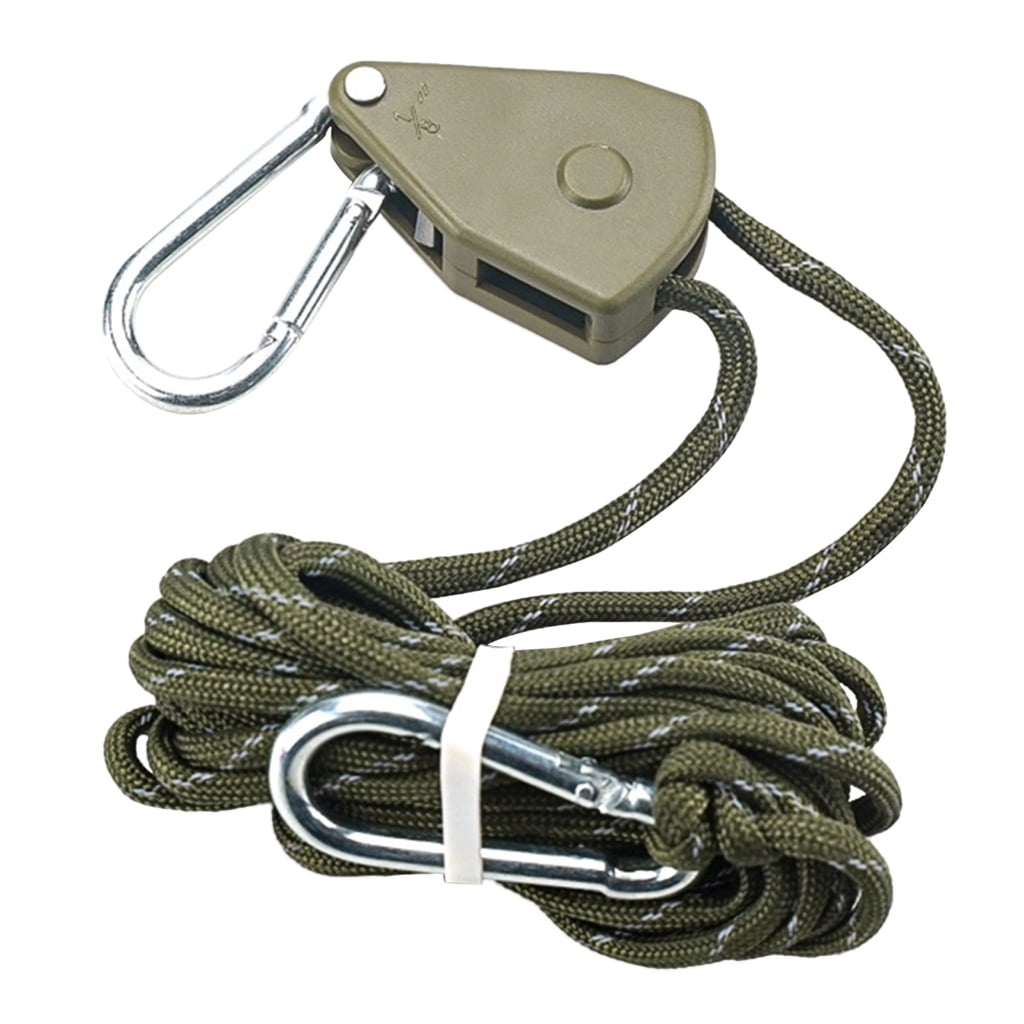 Reflective Ratchet Adjustable Grow Light Tent Rope Hanger Camping ...