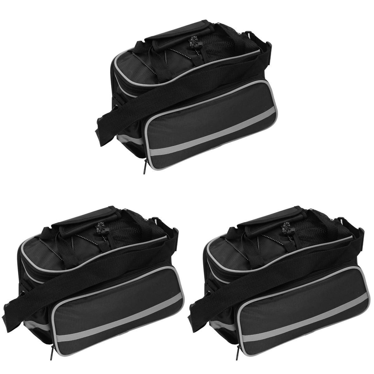 Reflective Rear Rack Bag, 3pcs Water Resistant Bike Saddle Panniers for ...