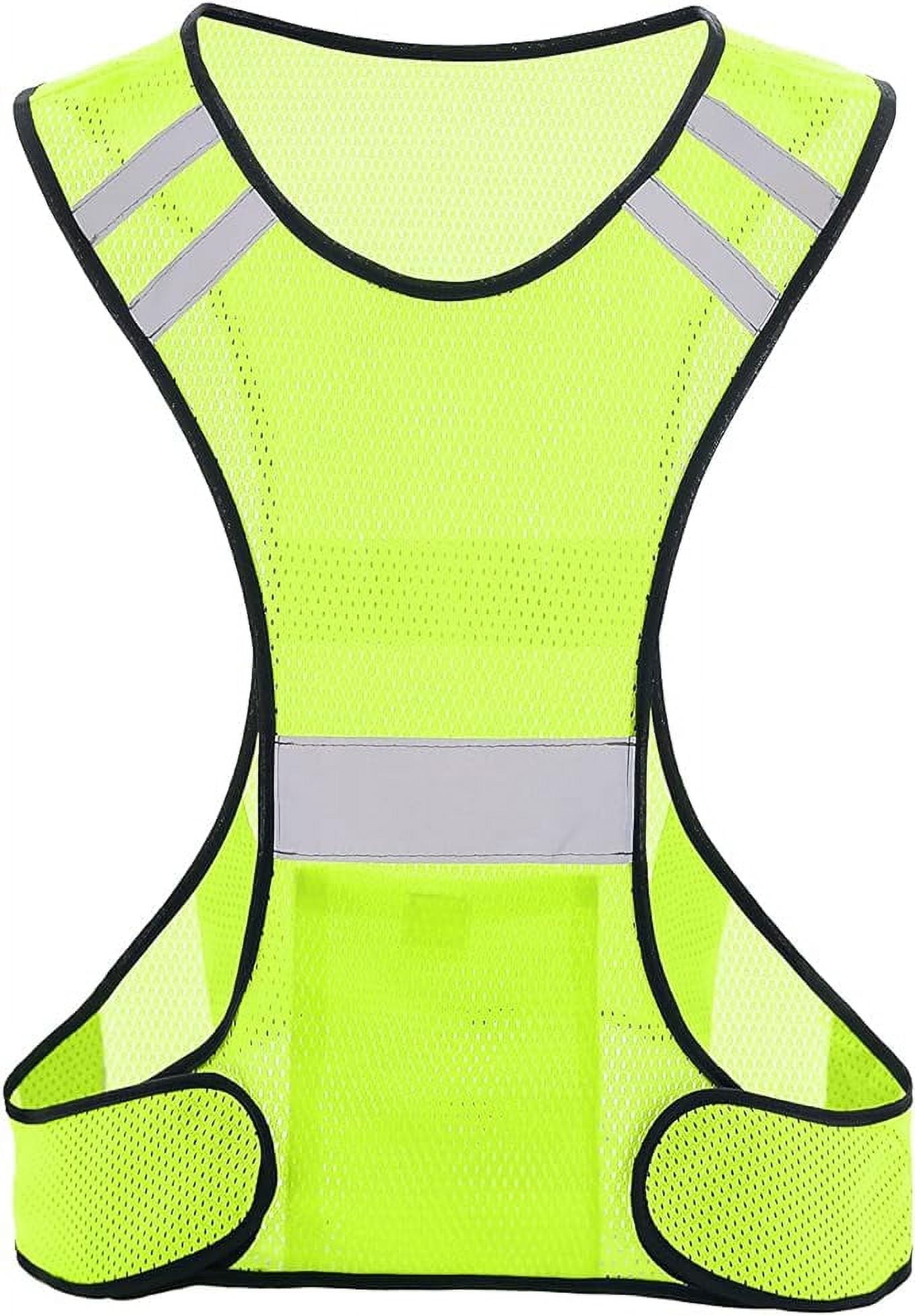 Reflective Running Vest, High Visibility Running Gear with Large Pocket ...
