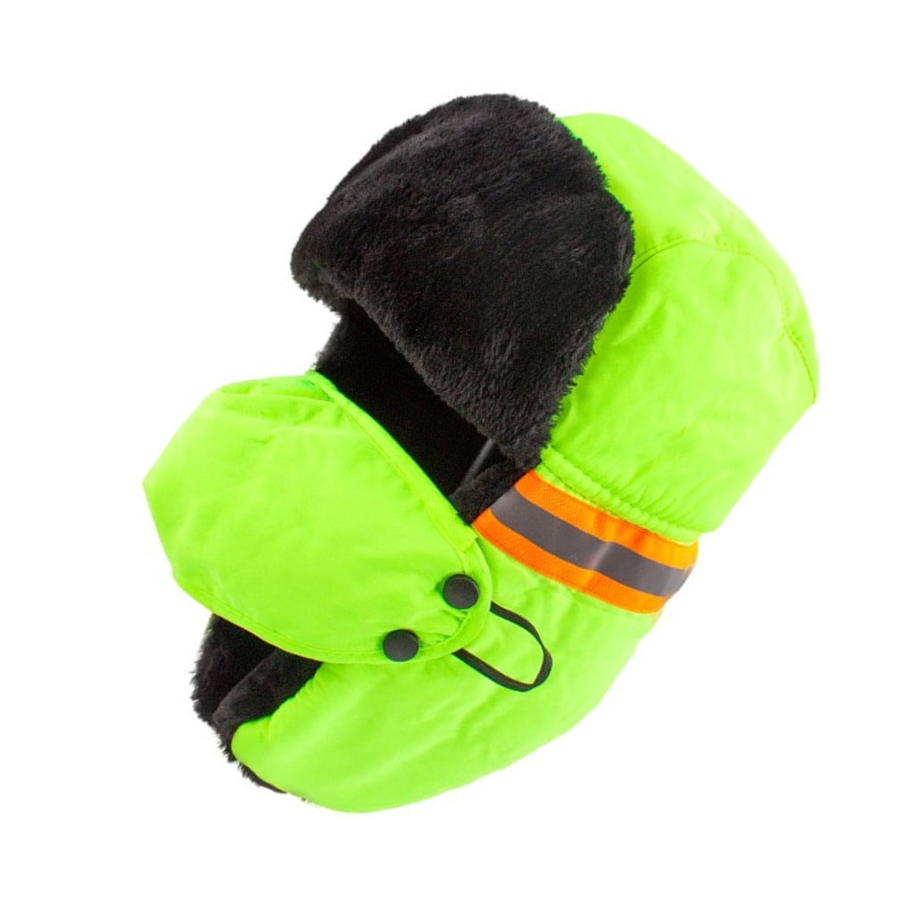 Reflective Safety Hat with Thicken Liners for Outdoor Work Cold Weather ...