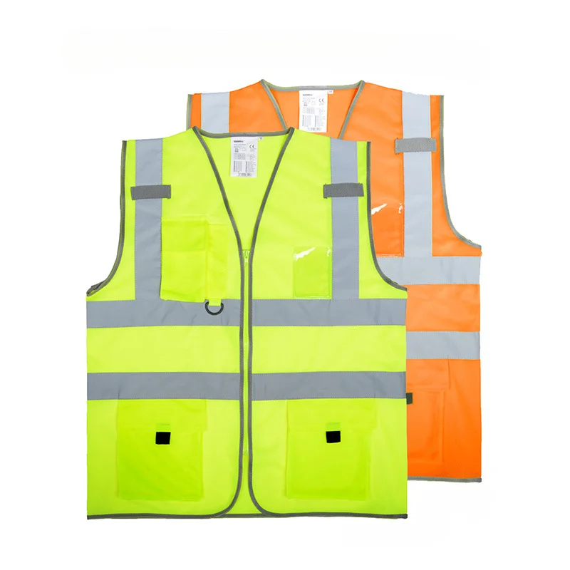 Reflective Safety Vest Bright Color Multi-pocket Traffic Vest Railway ...