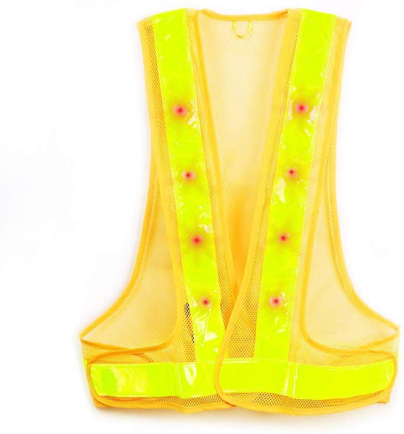 Reflective Safety Vest with 16 LED Lights - Walmart.com