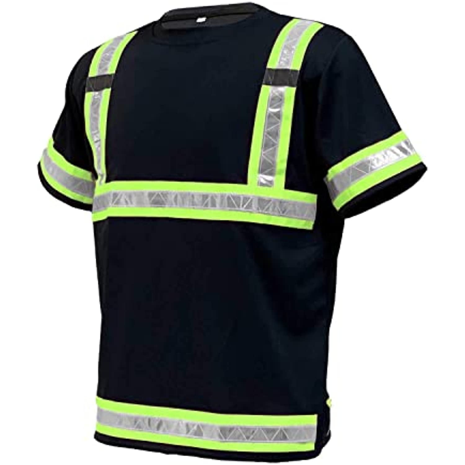 Reflective Safety Work Shirts for Men - ANSI Class 3 Gear, Short Sleeve ...