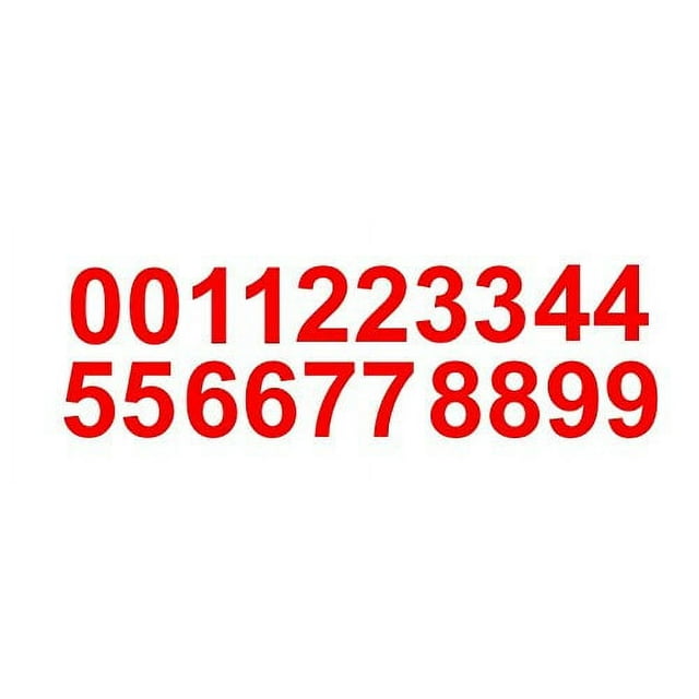 Reflective Sheet of 3 Inch (Red) Vinyl Custom Street Address Mailbox ...
