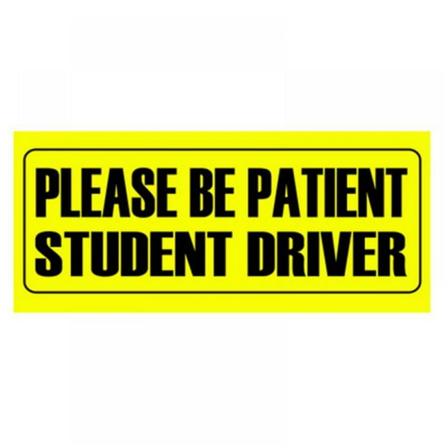 Reflective Student Driver Magnetic Car Signs - Please Be Patient ...