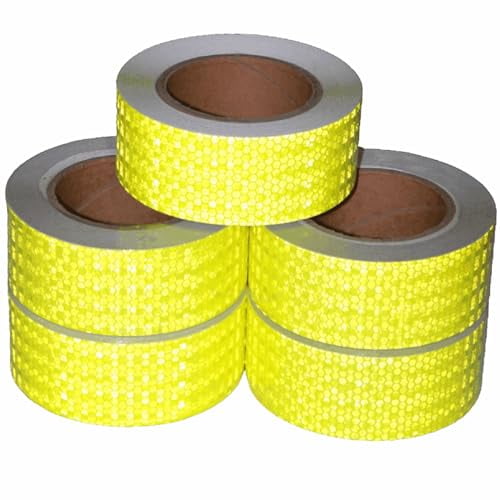 Reflective Tape Fluorescent 2 inch X 68 FT X 5 Rolls, High Intensity ...