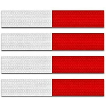 Car Bumper Reflective Strips Red Warning Safety Reflector Sticker,Round ...