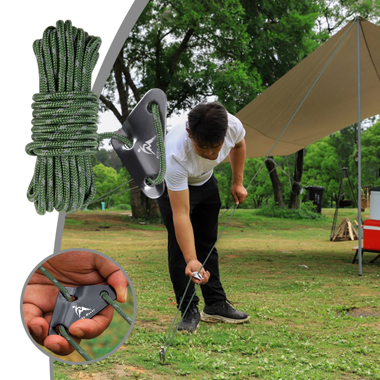 Reflective Tent Rope, Kadlawus High Strength Reflective Guy Rope for ...