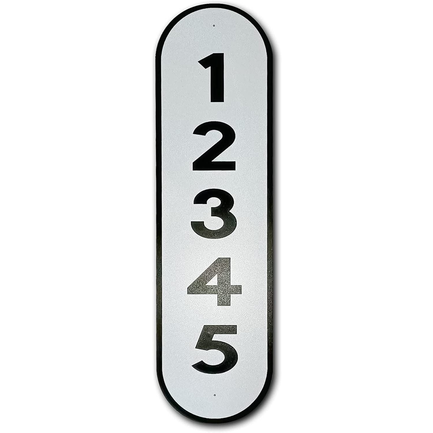 Reflective Vertical Address Plaque (White) - Walmart.com