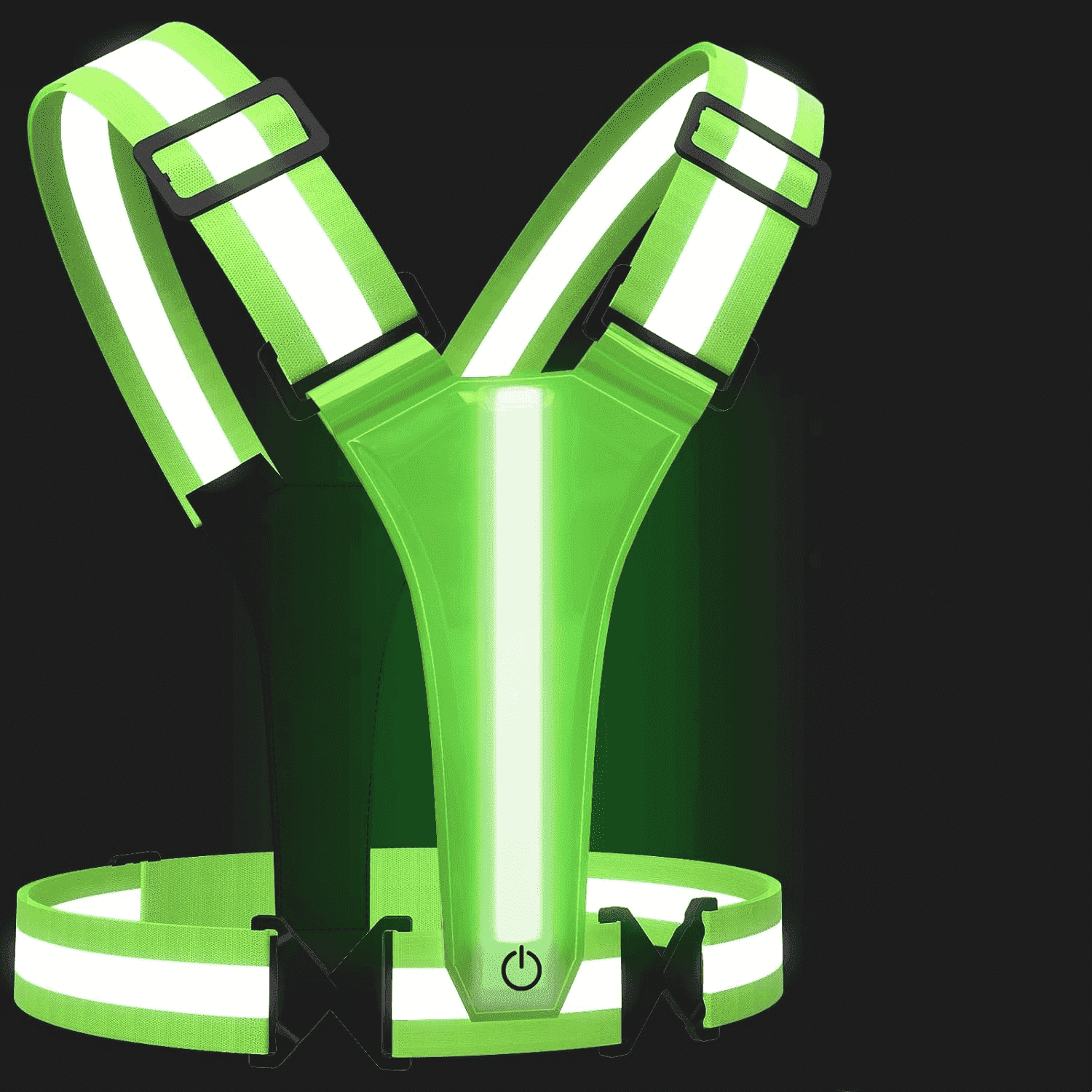 WLGJL Reflective Vest Running Gear, Lights up Running Vest for Night ...
