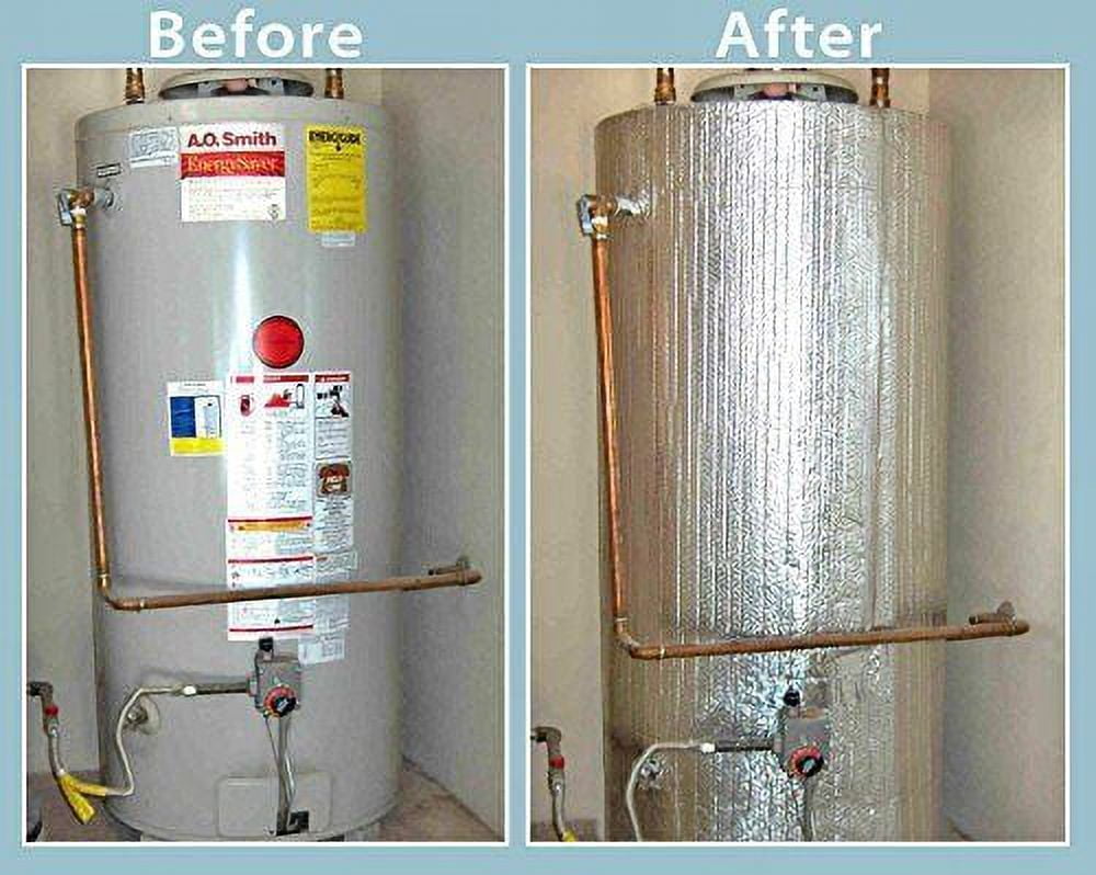 Reflective Water Heater Jacket Insulation Fits 80 Gallon Tank R8 (FOIL ...