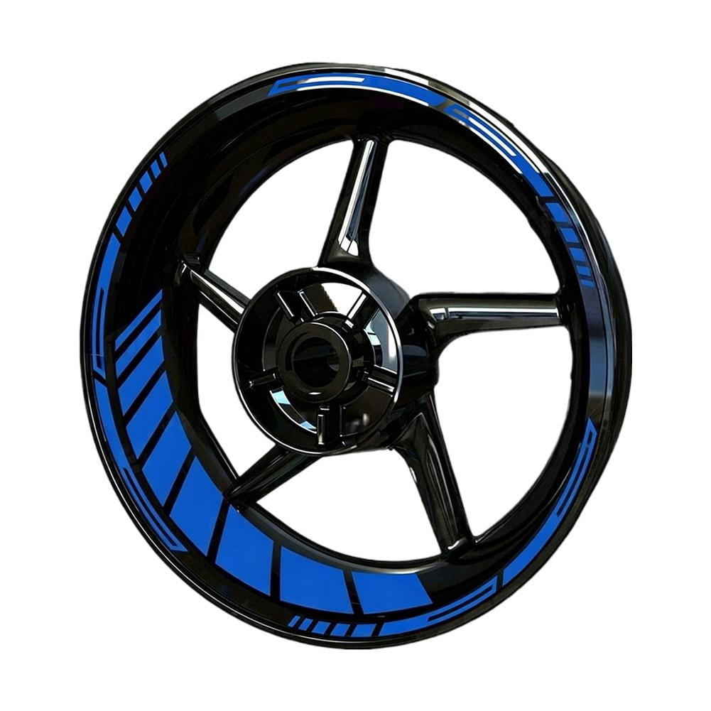 Reflective Wheel Rim Decals, PVC Pre-Cut Curved Strip Decal Set, for ...