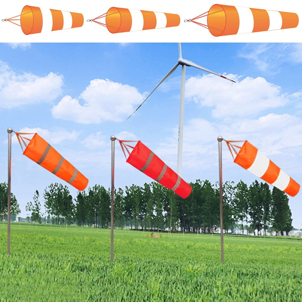 Reflective Windsock Orange+White Airport Windsock Wind Direction ...