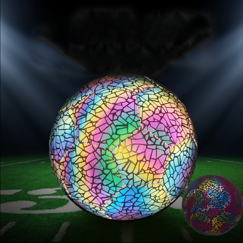 Reflective luminous football No.5 adult pu standard competition ...