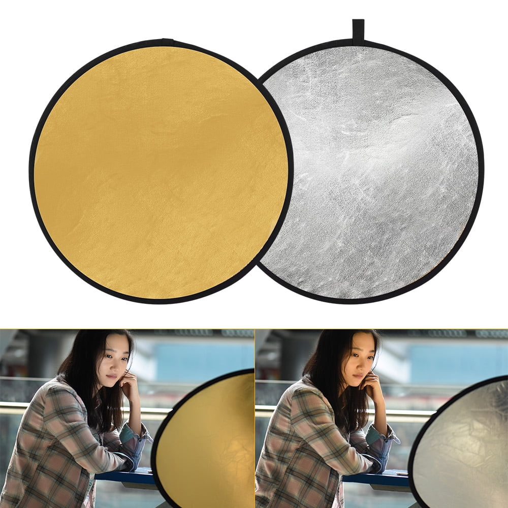 Reflector,Portable Collapsible Disc And Silver 2-in-1 Buzhi Silver 2-in ...